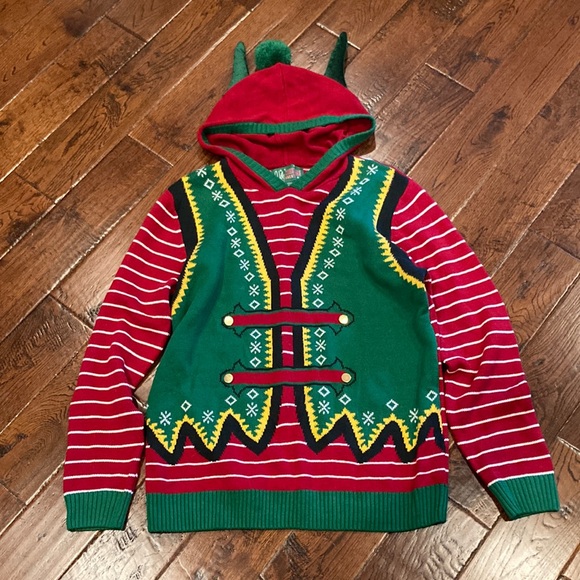 Ugly Christmas Sweater | Sweaters | Ugly Christmas Elf Sweater With ...
